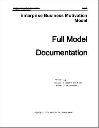 Business Model and the Enterprise Motivation Model